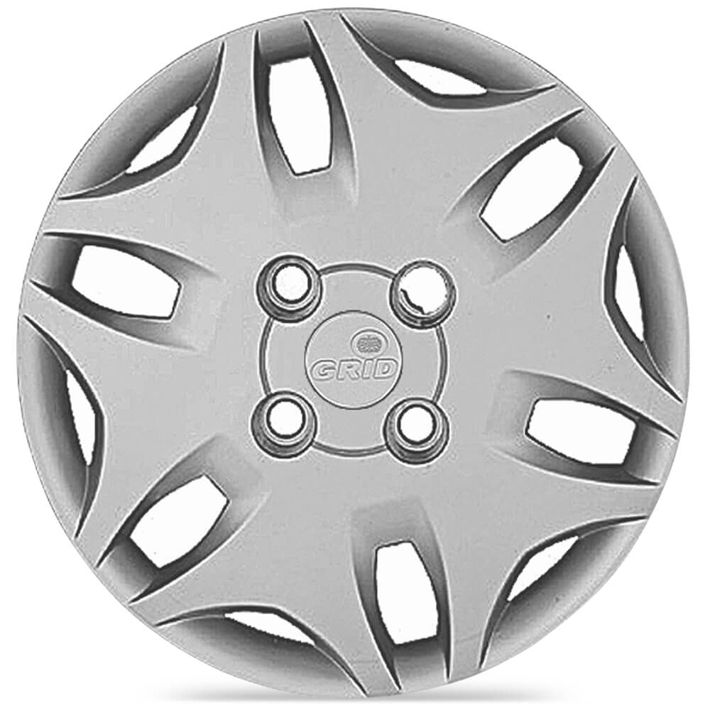 Jogo 4 Calota Modelo Original Ka Prata Aro 13 Grid - fortbras