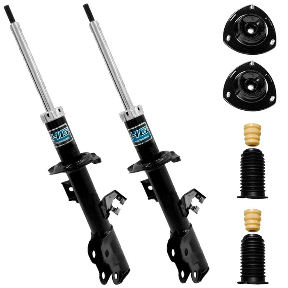 2 Amortecedor Nissan Kicks 2017 a 2018 Dianteiro Nakata e Kit - fortbras