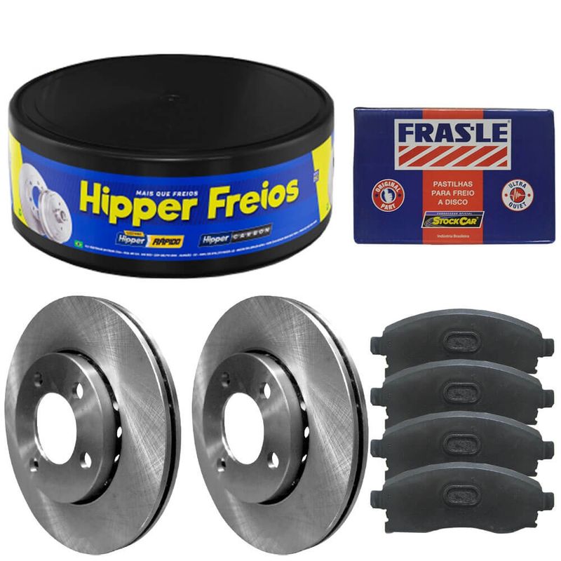 Kit Pastilha Disco Freio Spin 2013 a 2016 Dianteiro Ventilado Kdoc ...