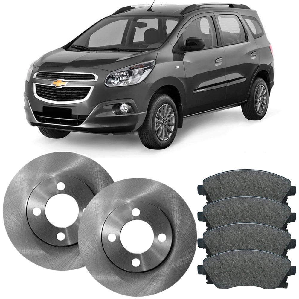 Kit Pastilha Disco Freio Spin 2013 a 2016 Dianteiro Ventilado Kdoc ...