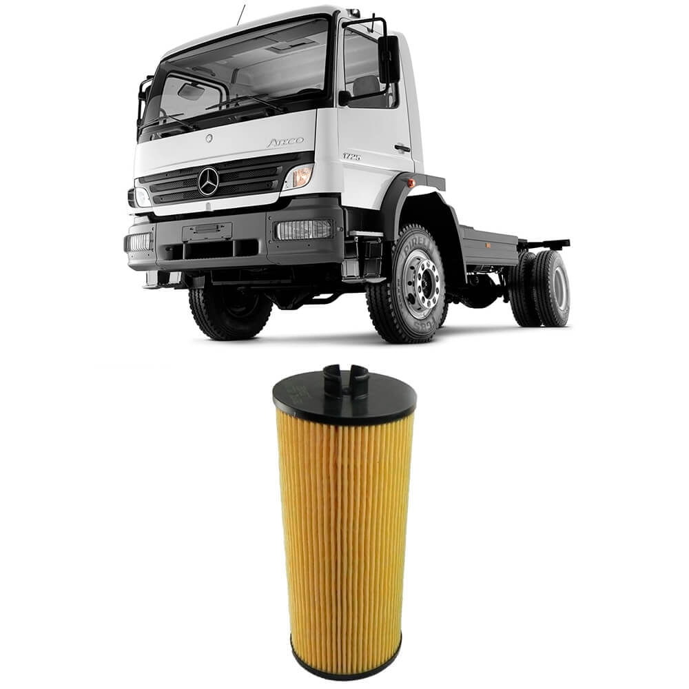 Filtro Óleo Mercedes Benz Atego Om 926 La 2005 a 2018 Tecfil - fortbras