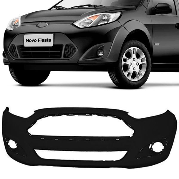 Parachoque Dianteiro New Fiesta Hatch 2014 a 2017 - Preto Liso - 2590i ...