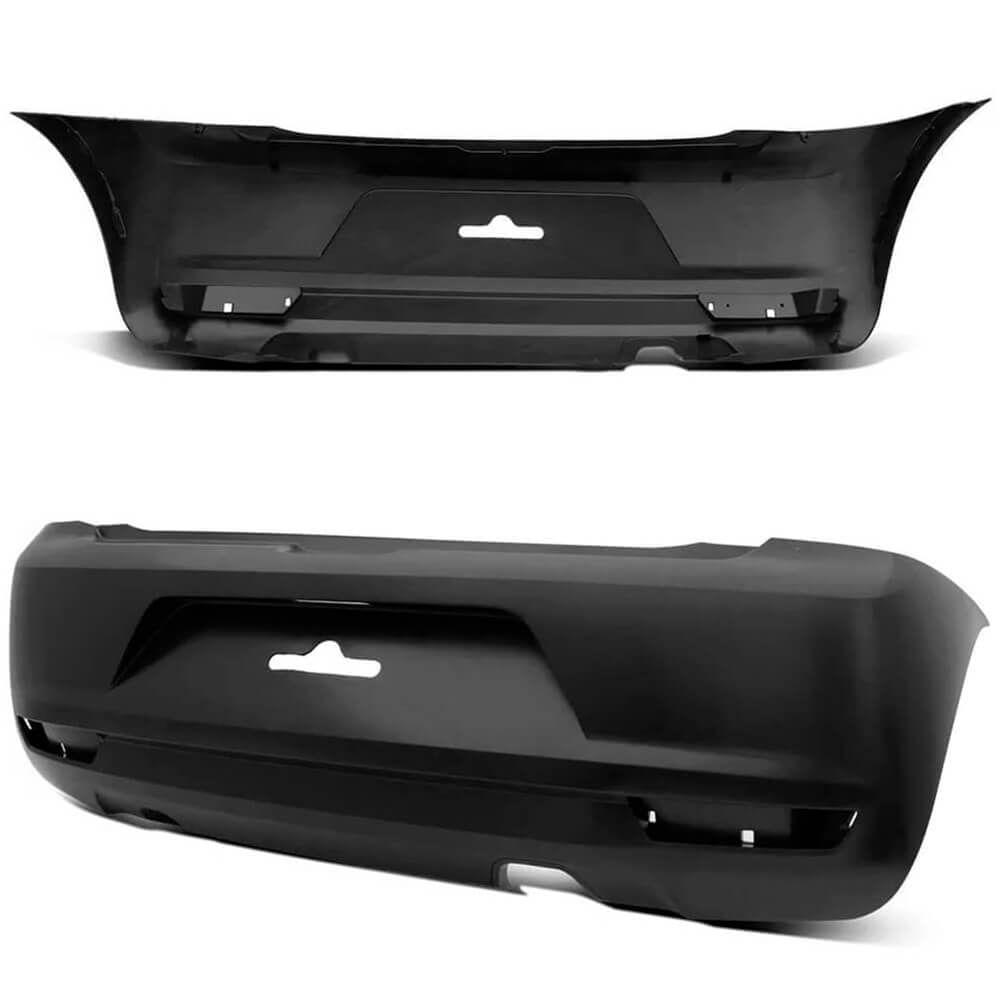 Parachoque Traseiro Volkswagen Fox 2011 a 2014 Preto Liso 6428 DTS ...