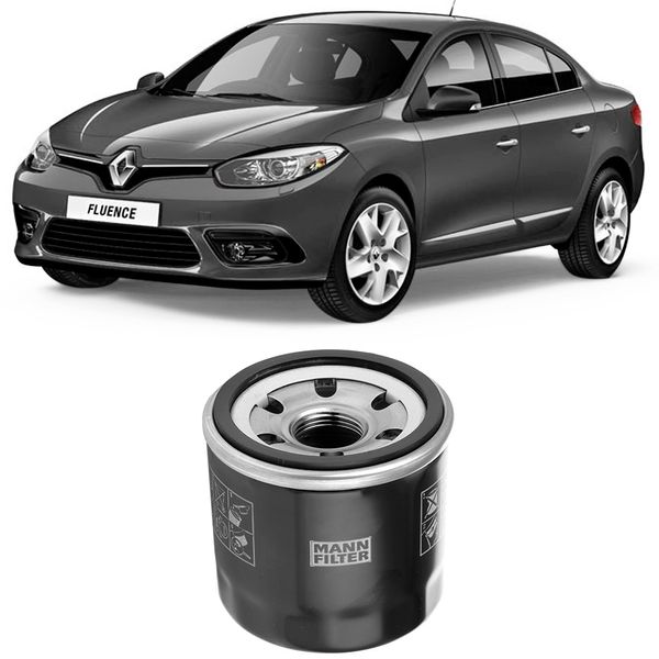 Filtro Óleo Renault Fluence 2.0 2013 a 2017 MANN-FILTER W67/3 - fortbras