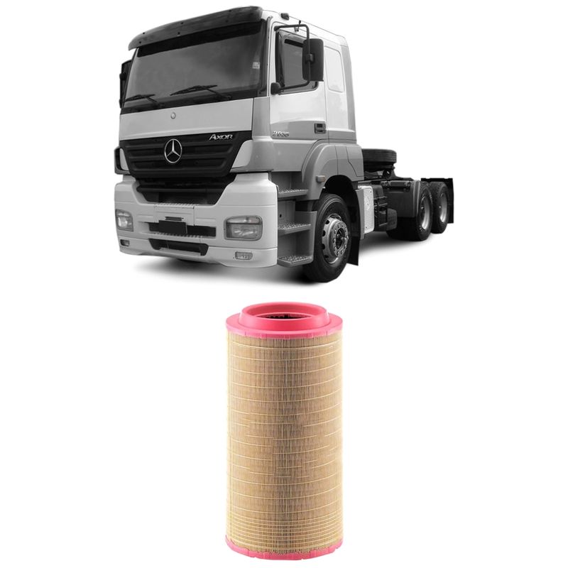 Filtro Ar Mercedes Benz Axor 2035 S OM 457 LA 2005 a 2011 MANN-FILTER ...