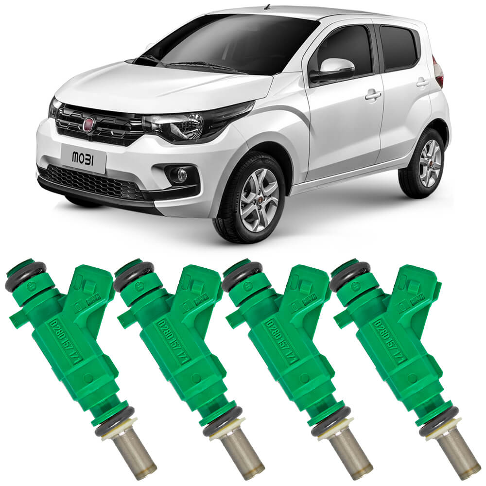 Kit 4 Bico Injetor Fiat Mobi 1.0 2016 a 2021 Bosch 0280157171 - fortbras
