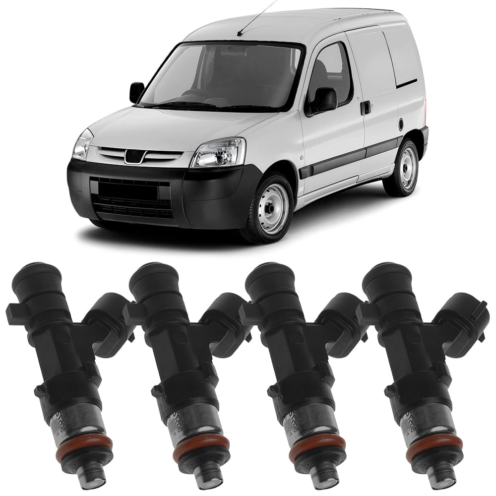 Kit 4 Bico Injetor Peugeot 206 307 Partner 2004 a 2019 Bosch 0280158057 ...