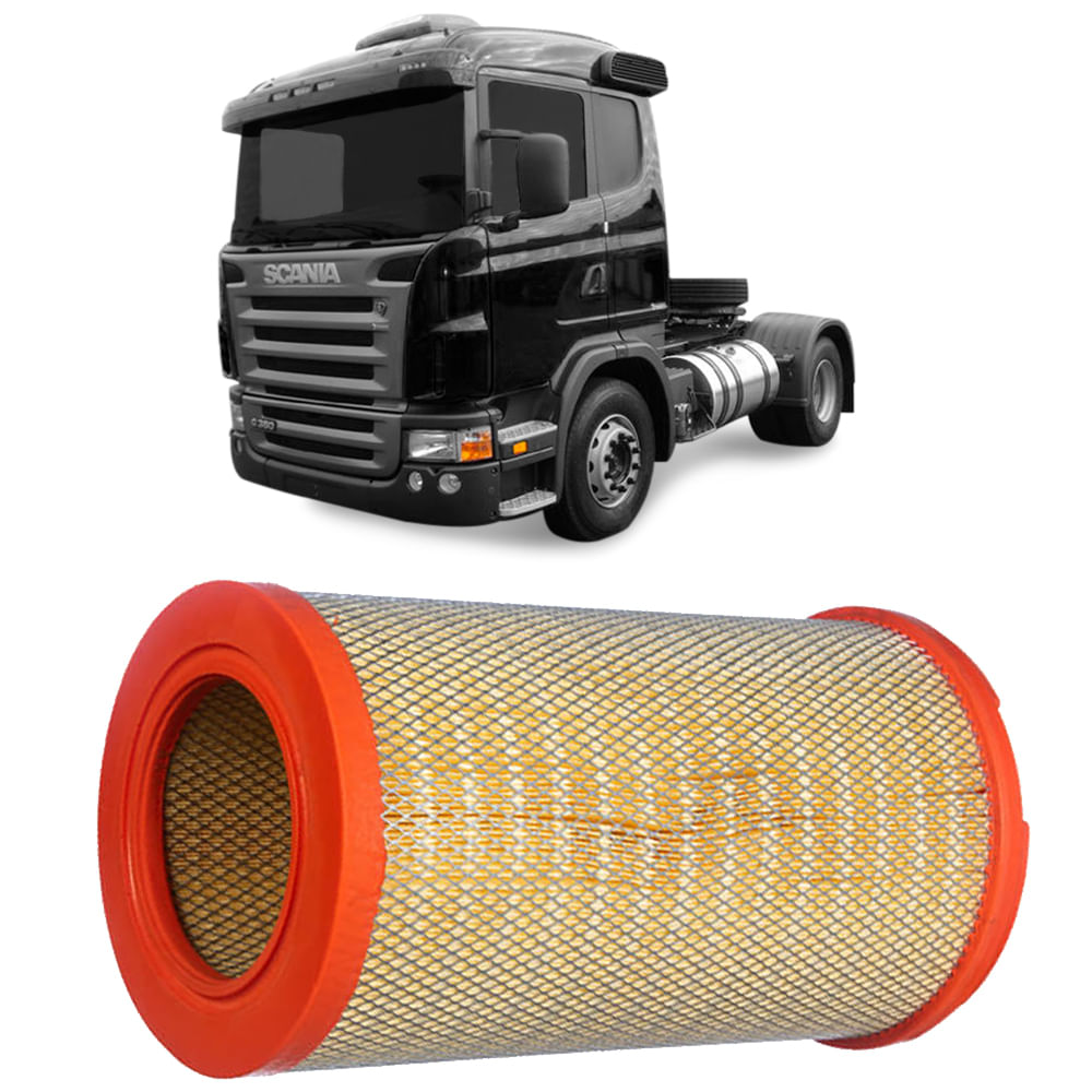 Filtro Ar Scania G-380 D12-17 2006 a 2012 Tecfil ARS1189 - fortbras