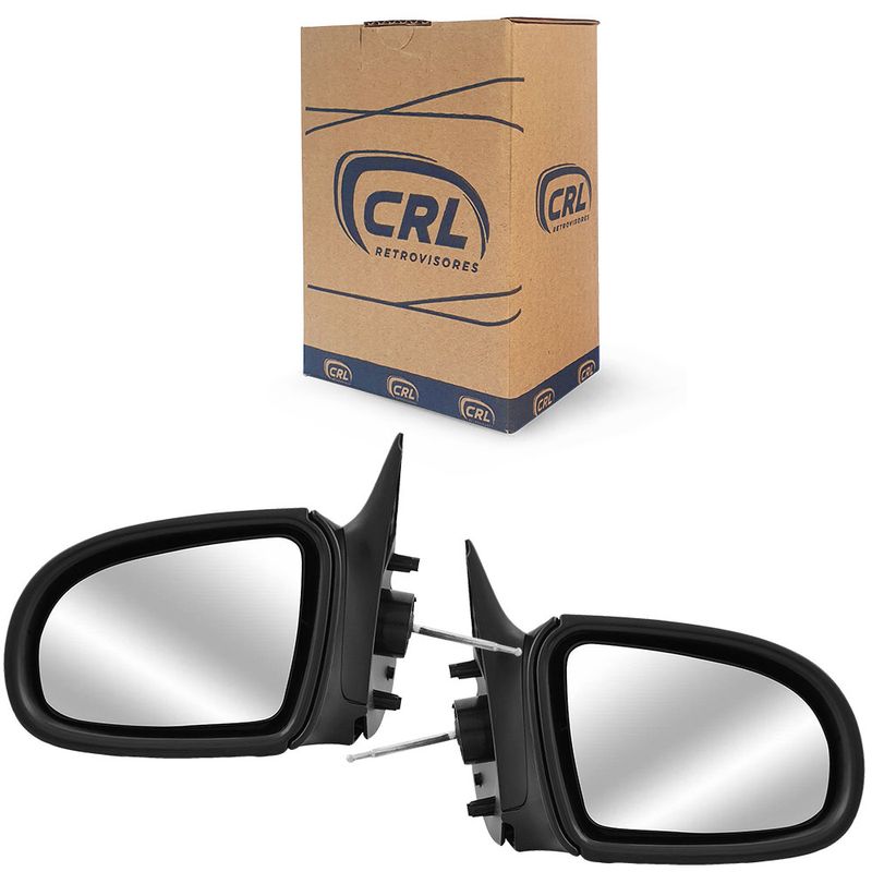 Par Retrovisor Corsa 94 a 2001 2 Portas Classic 2003 a 2012 4 Portas Preto Com Controle - fortbras