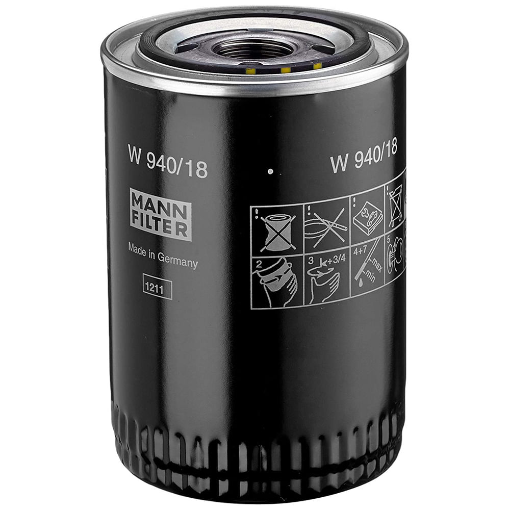 Filtro Óleo Volkswagen Série 6 7 MWM D229/4 87 a 94 MANN-FILTER W940/18 - fortbras