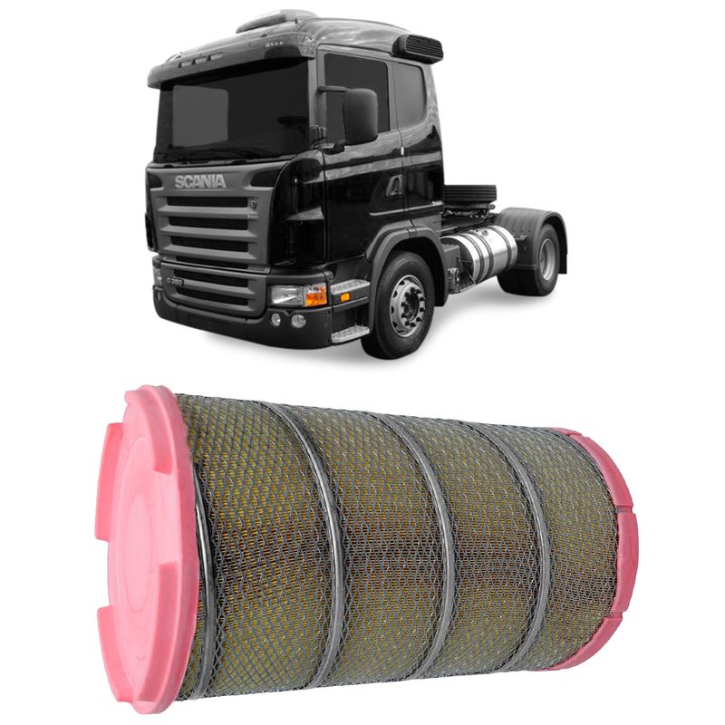 Filtro Ar Scania G380 G420 DC12 2006 a 2012 MANN-FILTER C301622 - fortbras