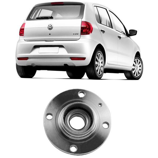 Cubo Roda Volkswagen Fox Spacecross 2003 a 2018 Traseiro com Rolamento ...