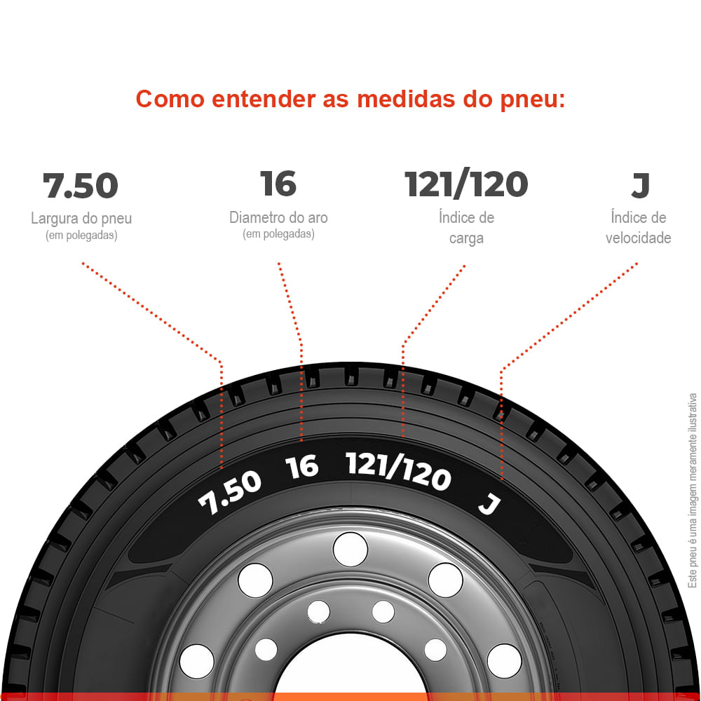 Pneu Pirelli Anteo Aro 16 7.50-16 121/120J TT AT52 Liso Rodoviário ...