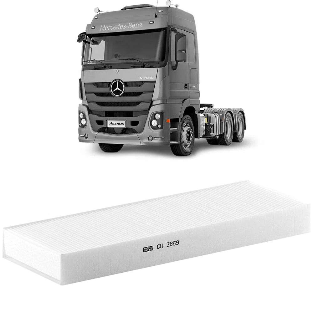 Filtro Cabine Ar Condicionado Mercedes Benz Actros OM501 2010 a 2021 ...