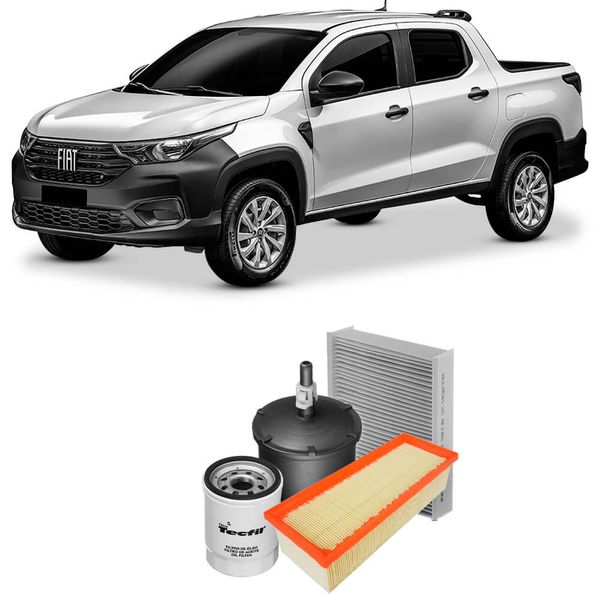 Kit Troca de Filtros Strada 1.4 8V Flex 2020 a 2022 Tecfil - fortbras