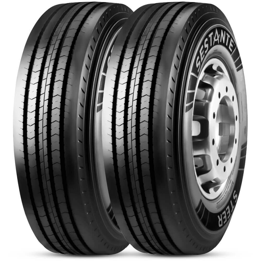 Kit 2 Pneu Sestante Aro 22.5 295/80r22.5 152/148M TL Steer Rodoviário - fortbras