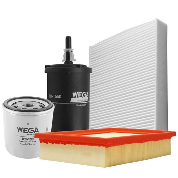 Kit Troca de Filtros Chevrolet Cobalt 1.4 1.8 8V Flex 2011 a 2020 Wega ...