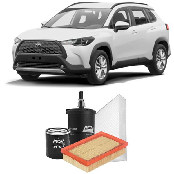 Kit Troca de Filtros Toyota Corolla 1.8 16V Flex 2020 a 2022 Wega ...