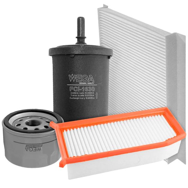 Kit Troca de Filtros Renault Duster 2.0 16V Flex 2015 a 2022 Wega ...