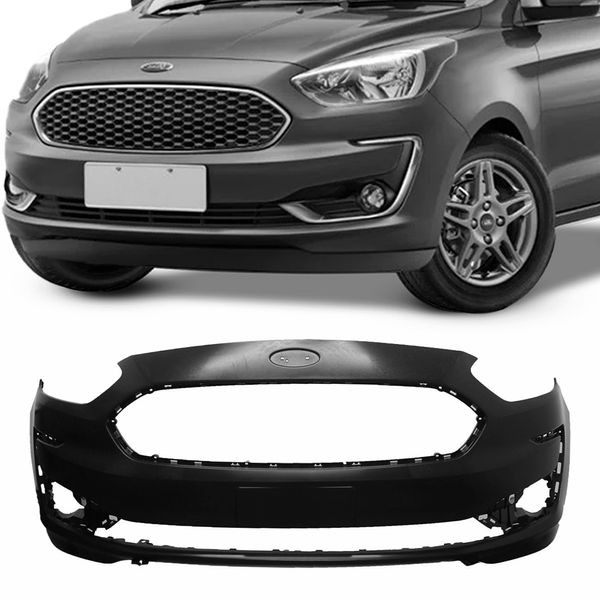 Parachoque Dianteiro Ford Ka 2019 a 2021 Preto Liso DTS 2671E - fortbras