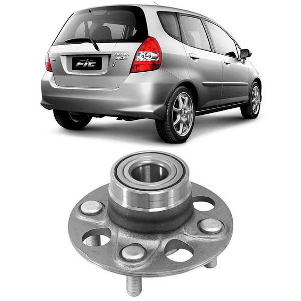 Cubo Roda Honda Fit 2004 a 2008 Traseiro Com Rolamento Nakata NKF8073 ...