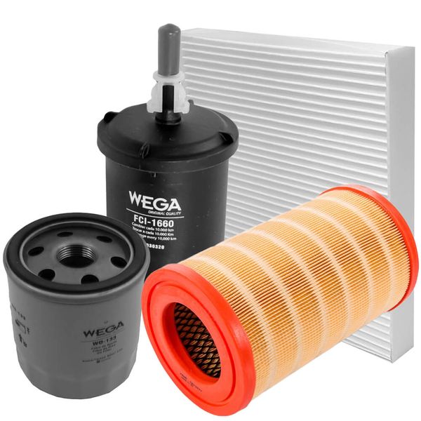 Kit Troca de Filtros Chevrolet S10 2.5 8V Flex 2015 a 2022 Wega - fortbras