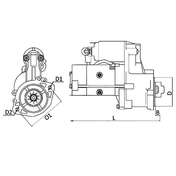 Motor Partida Arranque Hyundai Porter Mitsubishi L200 Pajero 2.5 91 a ...