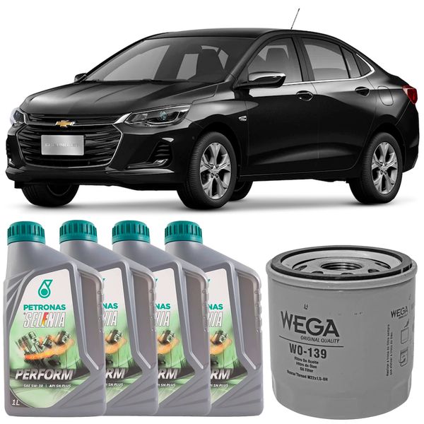 4 Óleo Sintético 5W30 Petronas e Filtro Óleo Wega Onix 1.0 Flex 2019 a ...