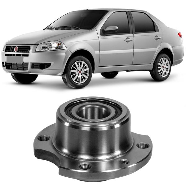 Cubo Roda Uno Palio Siena 2001 a 2014 Traseiro Com Rolamento Nakata ...