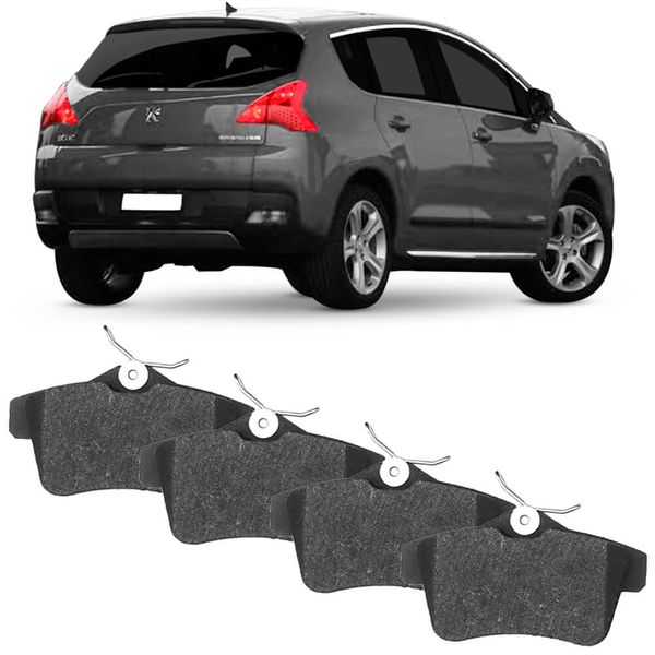 Kit Pastilha Freio Traseira Peugeot 3008 2010 a 2019 - fortbras
