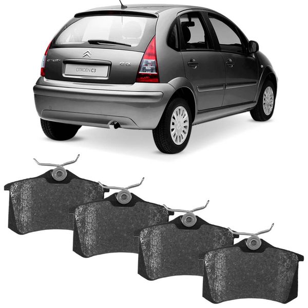 Kit Pastilha Freio Traseira Citroen C3 C4 C8 DS3 - fortbras
