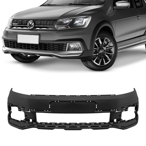 Parachoque Dianteiro Saveiro Cross G7 2017 a 2023 Preto Liso DTS - fortbras