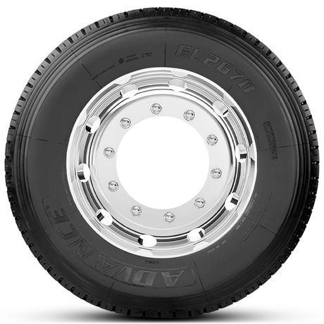 Kit 2 Pneu Aro 22.5 295/80R22.5 Advance - fortbras