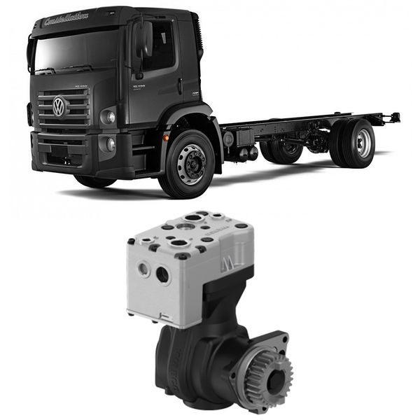 Compressor Ar Volkswagen Constellation 15190 19190 24280 24V Wabco ...