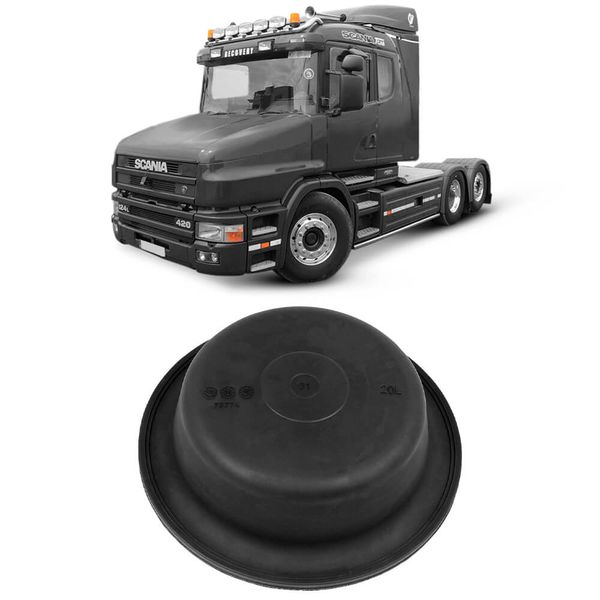 Diafragma Cuica Freio Scania R112 T113 T124 6.5 Polegadas - fortbras
