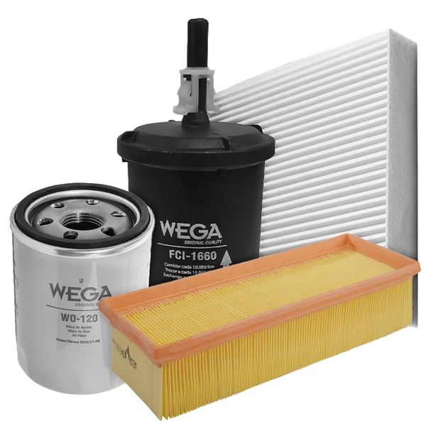 Kit Troca de Filtros Fiat Fiorino Grand Siena Uno Flex - fortbras